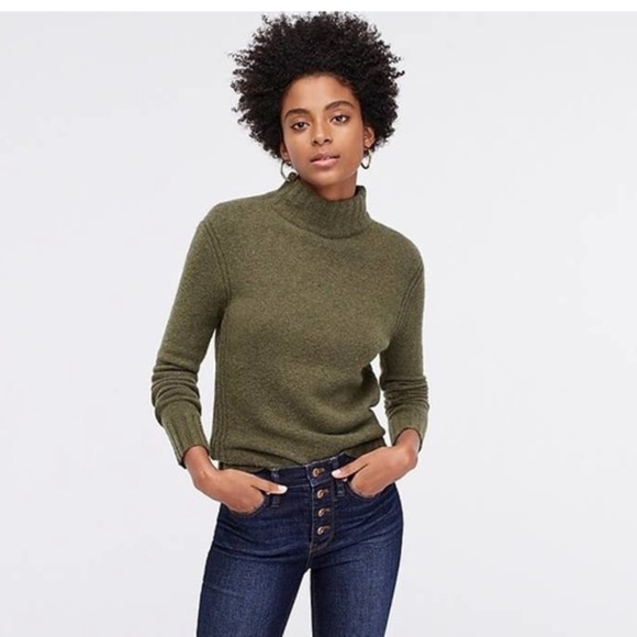 J. Crew | Sweaters | J Crew Chunky Knit Mock Neck Wool Alpaca Cozy ...